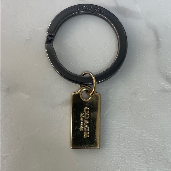 Coach | Accessories | Coach Metallic Keychain With Gold Tag | Poshmark